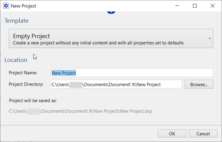 Create, Open, Copy - Project